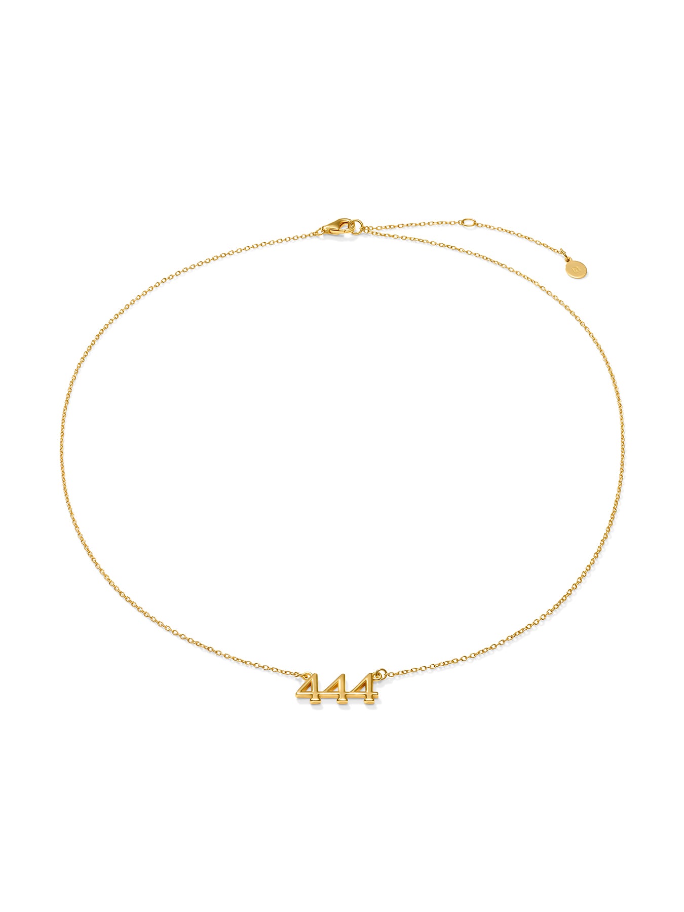 444 Angel Number - Necklace • Color: 18K Yellow Gold – NINETY-9